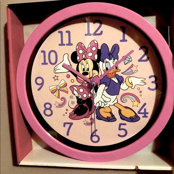 Disney | Wall Decor | New Disney Wall Clock Pink Minnie Mouse Daisy ...